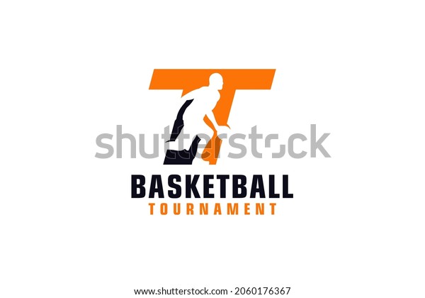 Letter T Basketball Logo Design Vector Stock Vector (Royalty Free ...