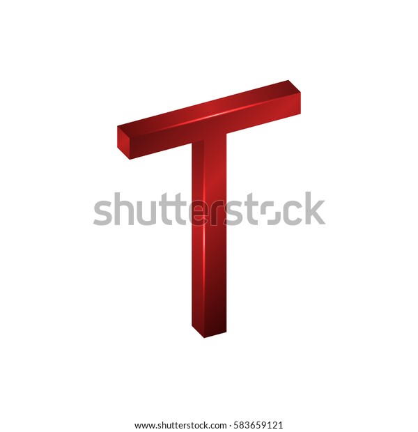 Letter T Character Realistic 3d Icon 스톡 벡터(로열티 프리) 583659121 | Shutterstock
