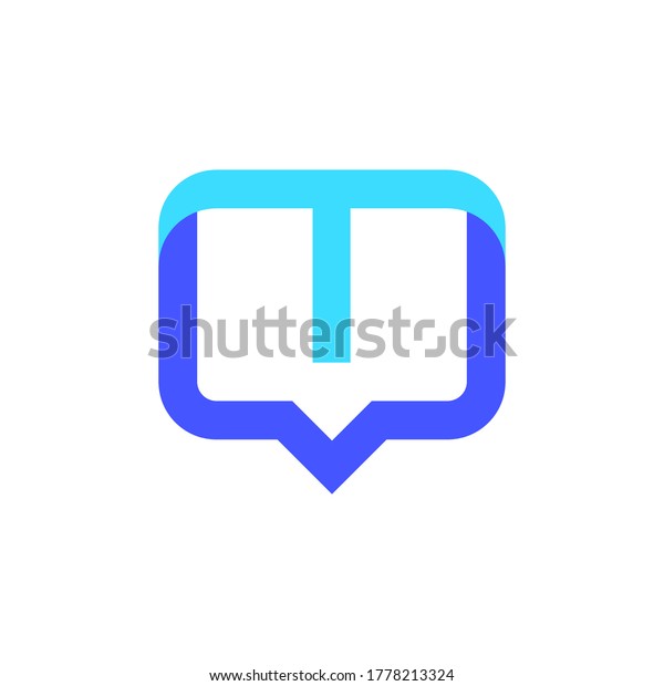 Letter T Chat Communication Logo Icon Stock Vector (Royalty Free ...