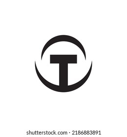 Letter T Circle Logo Design Stock Vector (Royalty Free) 2186883891 ...