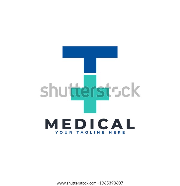 Letter T Cross Plus Logo Usable Stock Vector (Royalty Free) 1965393607 ...