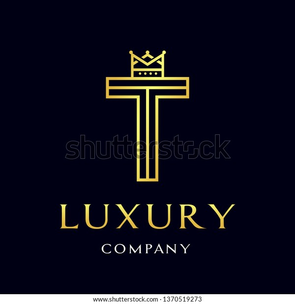 Letter T Crown Vector Logo Template Stock Vector (Royalty Free ...
