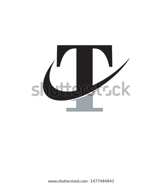 Letter T Cut Half Circle Black Stock Vector (Royalty Free) 1477484843 ...