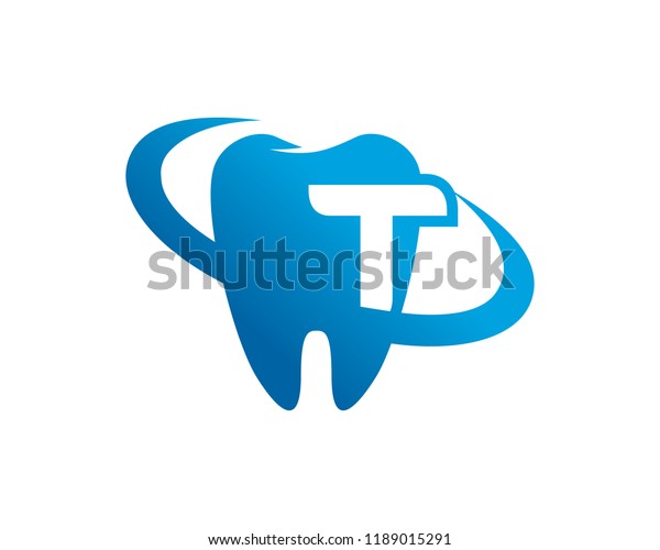 Letter T Dental Logo Template Design Stock Vector (Royalty Free ...