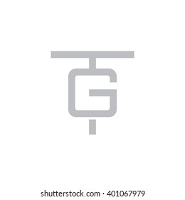 Letter T G Monogram Logo Gray Stock Vector (Royalty Free) 401067979 ...
