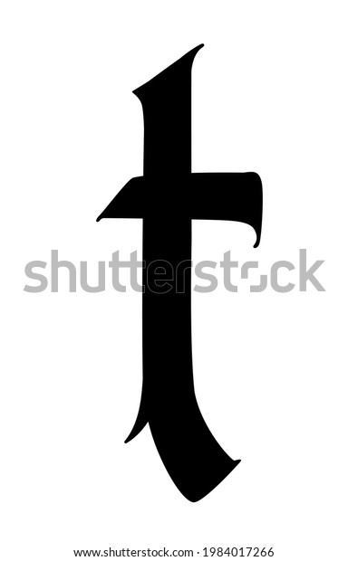 Letter T Gothic Style Vector Alphabet Stock Vector (Royalty Free ...