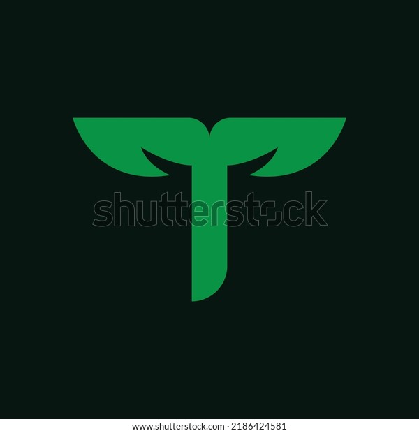 Letter T Green Logo Design Vector Stock Vector (Royalty Free ...
