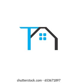 Letter T Home Logo Stock Vector (Royalty Free) 653671897 | Shutterstock