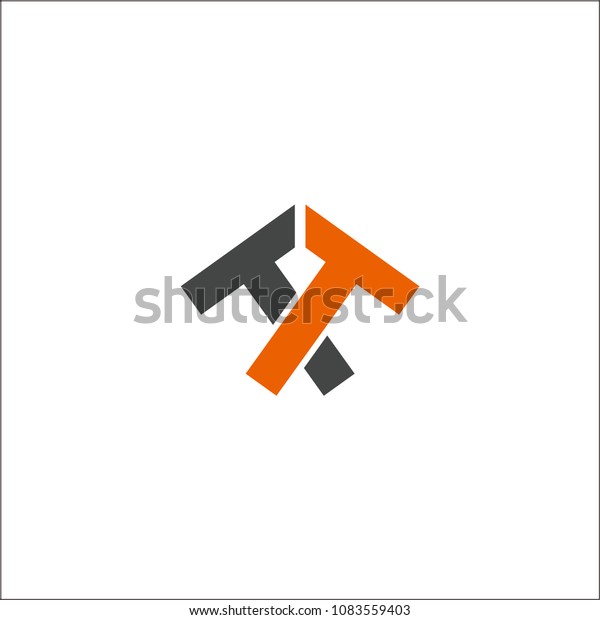Letter T Line Logo Design Element Stock Vector (Royalty Free ...