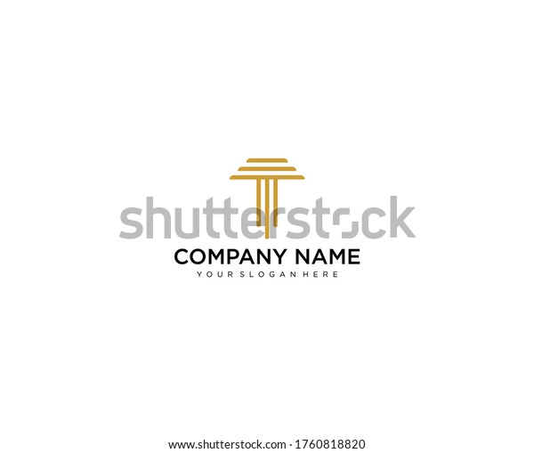 Letter T Line Logo Design Linear Stock Vector (Royalty Free) 1760818820 ...