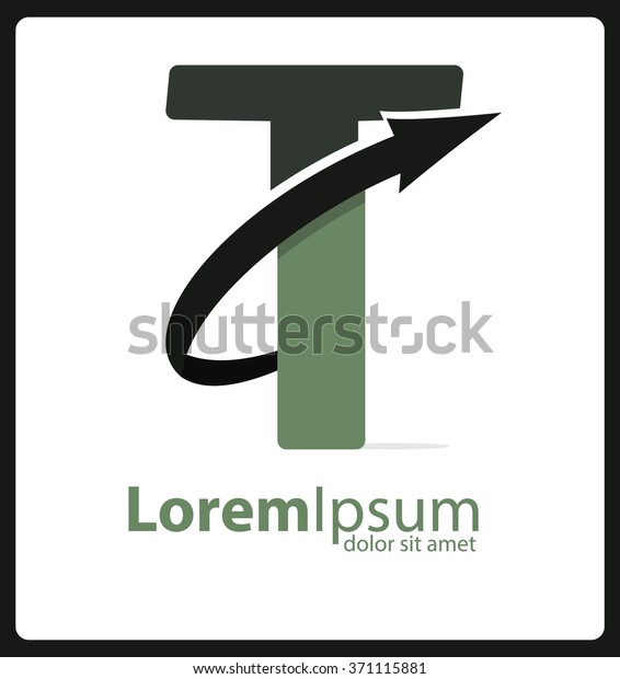 Letter T Logo Arrowvector Design Stock Vector (Royalty Free) 371115881 ...