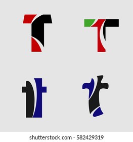 Letter T Logo Set Stock Vector (Royalty Free) 582429319 | Shutterstock