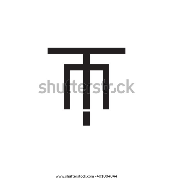 Letter T M Monogram Logo Black Stock Vector (Royalty Free) 401084044 ...