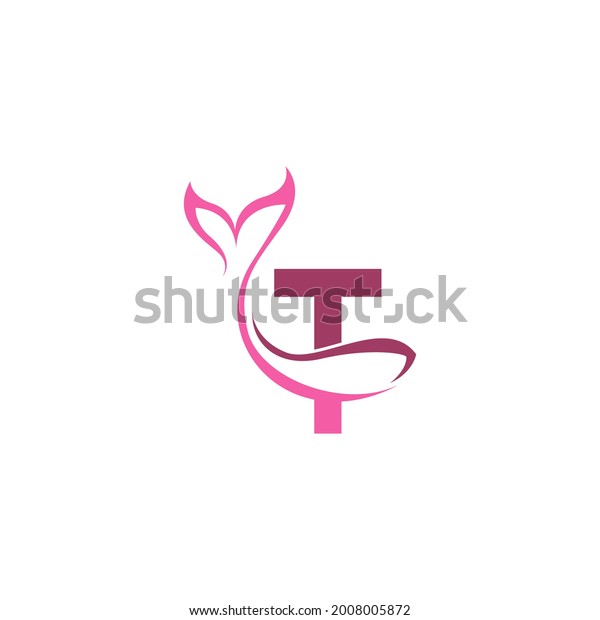 Letter T Mermaid Tail Icon Logo Stock Vector (Royalty Free) 2008005872 ...