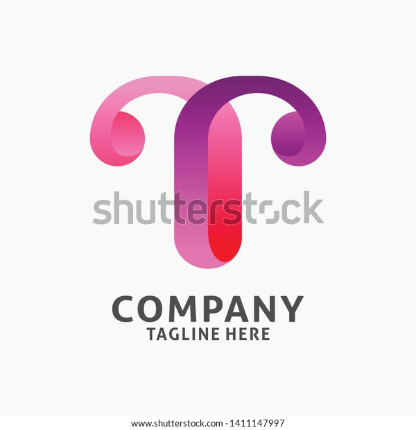 Letter T Modern Logo Design Initial Stock Vector (Royalty Free ...