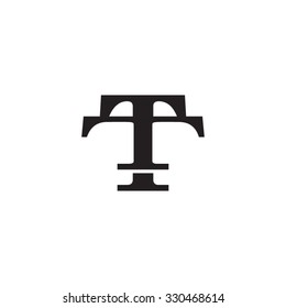 Letter T T Monogram Logo Stock Vector (Royalty Free) 330468614 ...