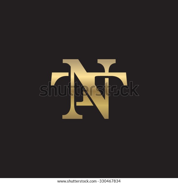 letter T and N monogram golden logo