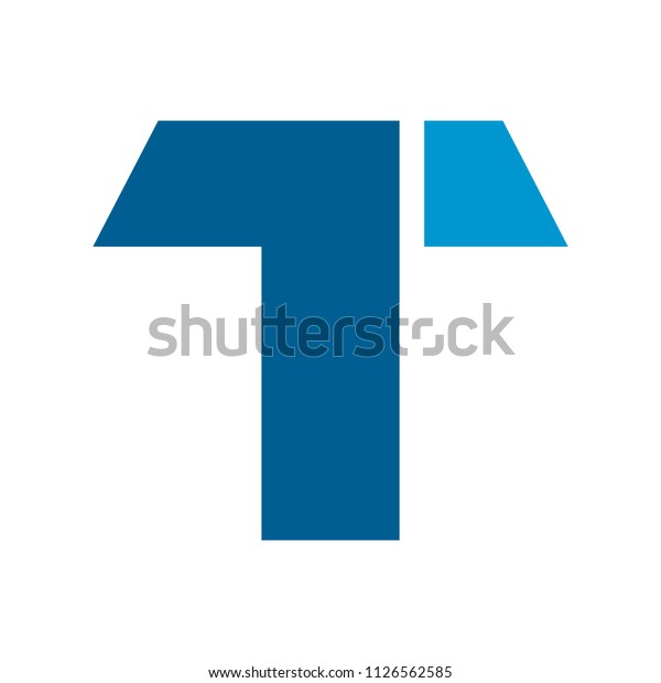 Letter T Number 1 One Vector Stock Vector (Royalty Free) 1126562585 ...