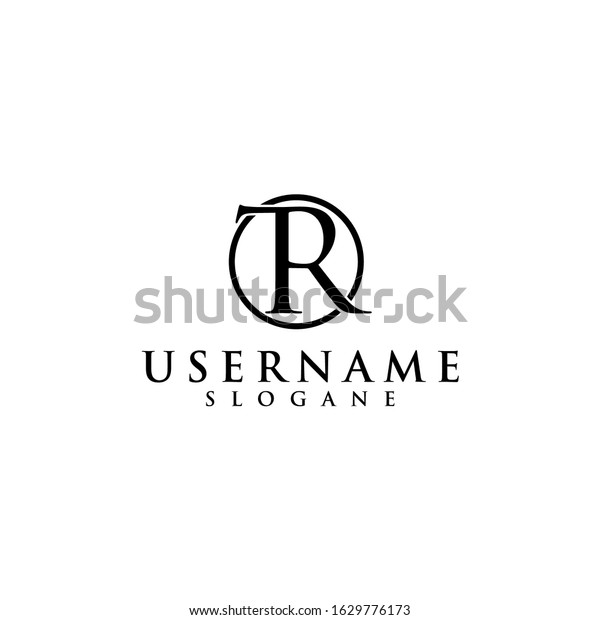 Letter T R Logo Design Vector Stock Vector (Royalty Free) 1629776173