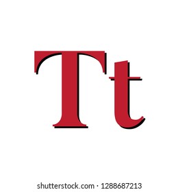 Letter T Red Stock Vector (Royalty Free) 1288687213 | Shutterstock
