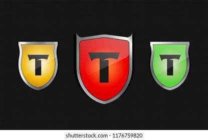 Letter T Shield Logo Icon Vector Stock Vector (Royalty Free) 1176759820 ...
