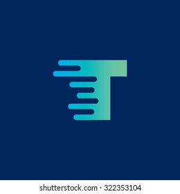 Letter T Speed Lines Vector Stock Vector (Royalty Free) 322353104 ...