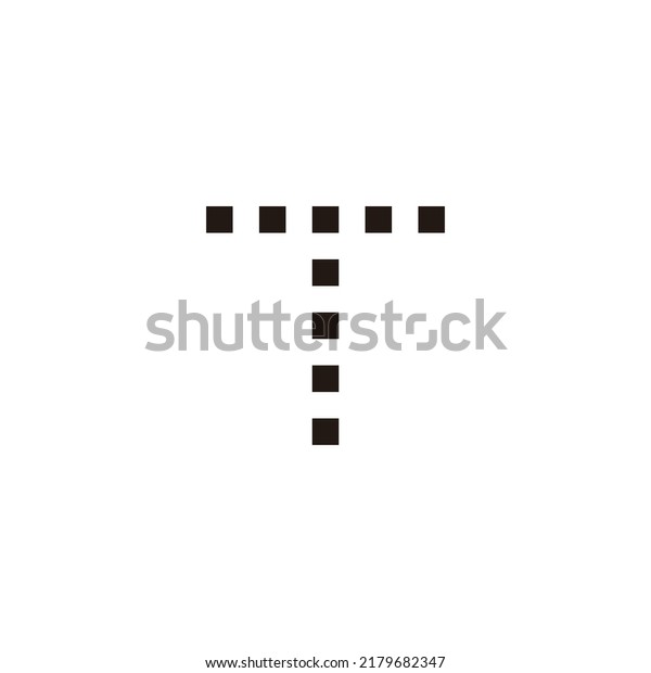 Letter T Squares Square Geometric Symbol Stock Vector (Royalty Free ...