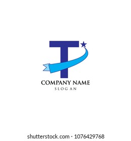Letter T Star Logo Stock Vector (Royalty Free) 1076429768 | Shutterstock