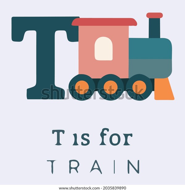 Letter T Train Alphabet Vector Stock Vector (Royalty Free) 2035839890 ...