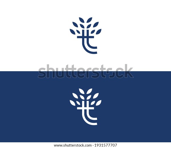 Letter T Tree Leaf Nature Logo Stock Vector (Royalty Free) 1931577707 ...
