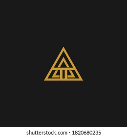 Letter T Triangle Logo Icon Template Stock Vector (Royalty Free ...