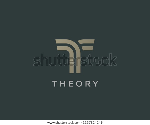 Letter T Vector Line Logo Design Stock Vector (Royalty Free) 1137824249