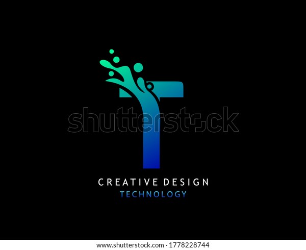 Letter T Water Splash Logo Modern Stock Vector (Royalty Free ...