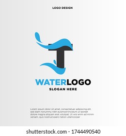 Letter T Water Splash Vector Logo Stock Vector (Royalty Free ...