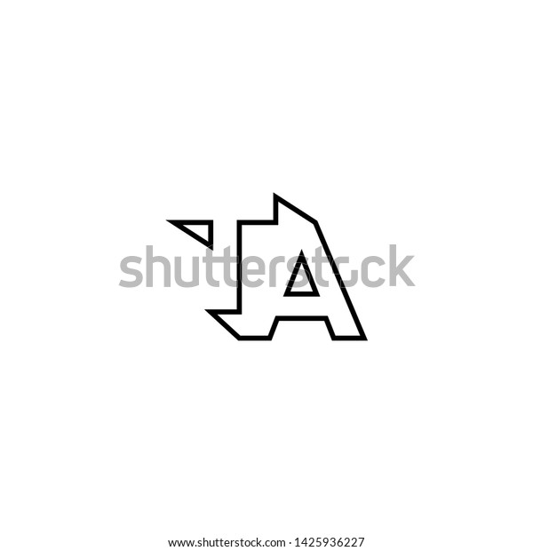 Letter Ta Line Logo Design Modern Stock Vector (Royalty Free ...