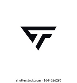 Letter Tf Triangle Logo Design Vector Stock Vector (Royalty Free ...