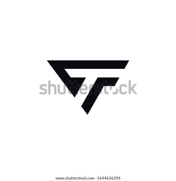 Letter Tf Triangle Logo Design Vector Stock Vector (Royalty Free ...
