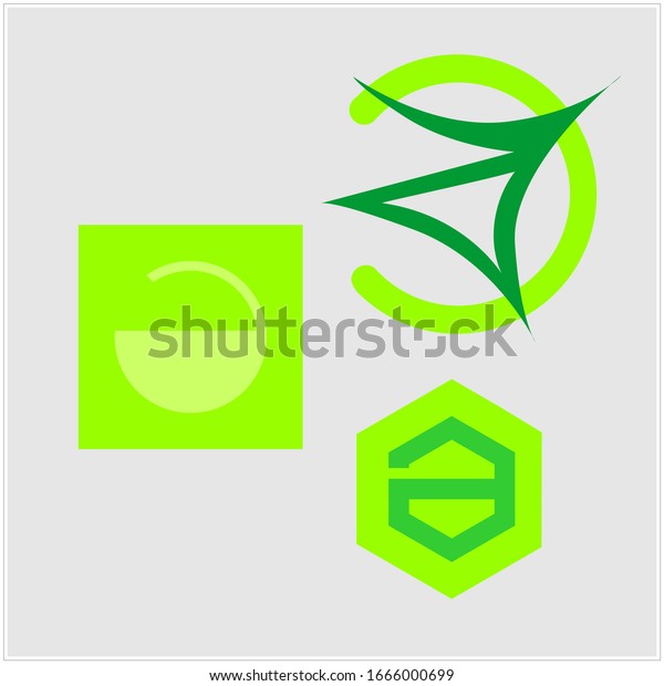 Letter Three Combinations Three Styles Stock Vector (Royalty Free ...