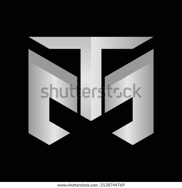 Letter Tm Monogram Logo Design Stock Vector (Royalty Free) 2128744769 ...