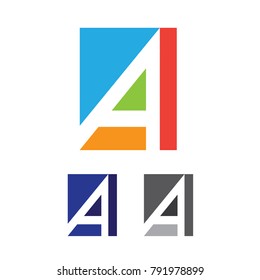Letter Triangle Logo Icon Emblem Modern Stock Vector (Royalty Free ...