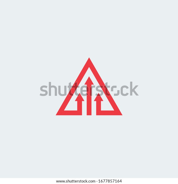 Letter Triangle Three Upward Arrows Stock Vector (Royalty Free ...