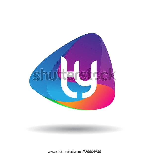 Letter Ty Logo Colorful Splash Background Stock Vector (Royalty Free ...