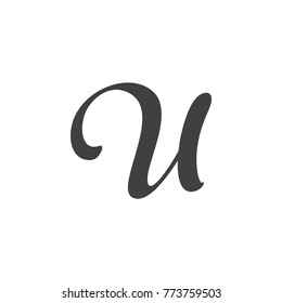 Letter U Curves Design Logo Vector Stock Vector (Royalty Free ...