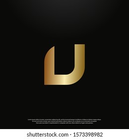 Letter U Gold Logo Icon Monogram Stock Vector (Royalty Free) 1573398982 ...
