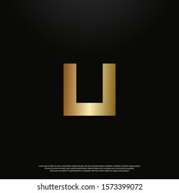 Letter U Gold Logo Icon Monogram Stock Vector (Royalty Free) 1573399072 ...