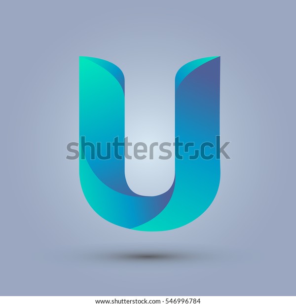 Letter U Icon Design Elegant Typographic Stock Vector (Royalty Free ...