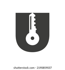 Letter U Key Logo Combine House Stock Vector (Royalty Free) 2190859037 ...