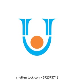 Letter U People Logo Vector Stock Vector (Royalty Free) 592373741 ...