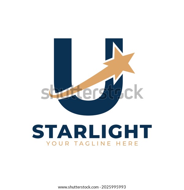 Letter U Star Swoosh Logo Design Stock Vector (Royalty Free) 2025995993 ...