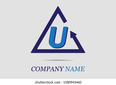 Letter U Triangle Arrow Vector Illustration Stock Vector (Royalty Free ...
